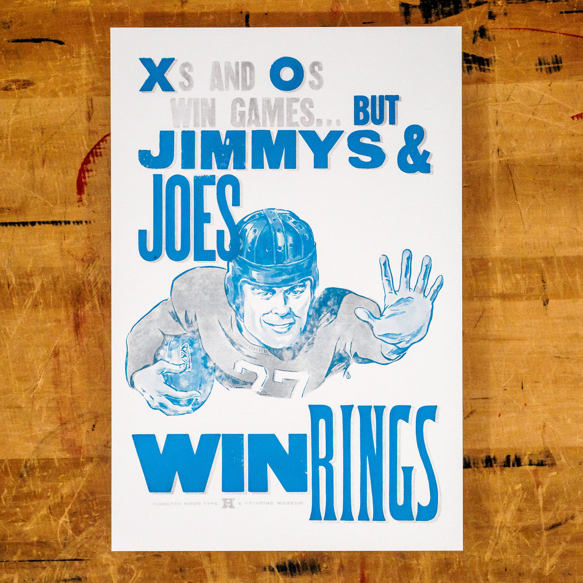 X's and O's Football Poster – Hamilton Wood Type Museum