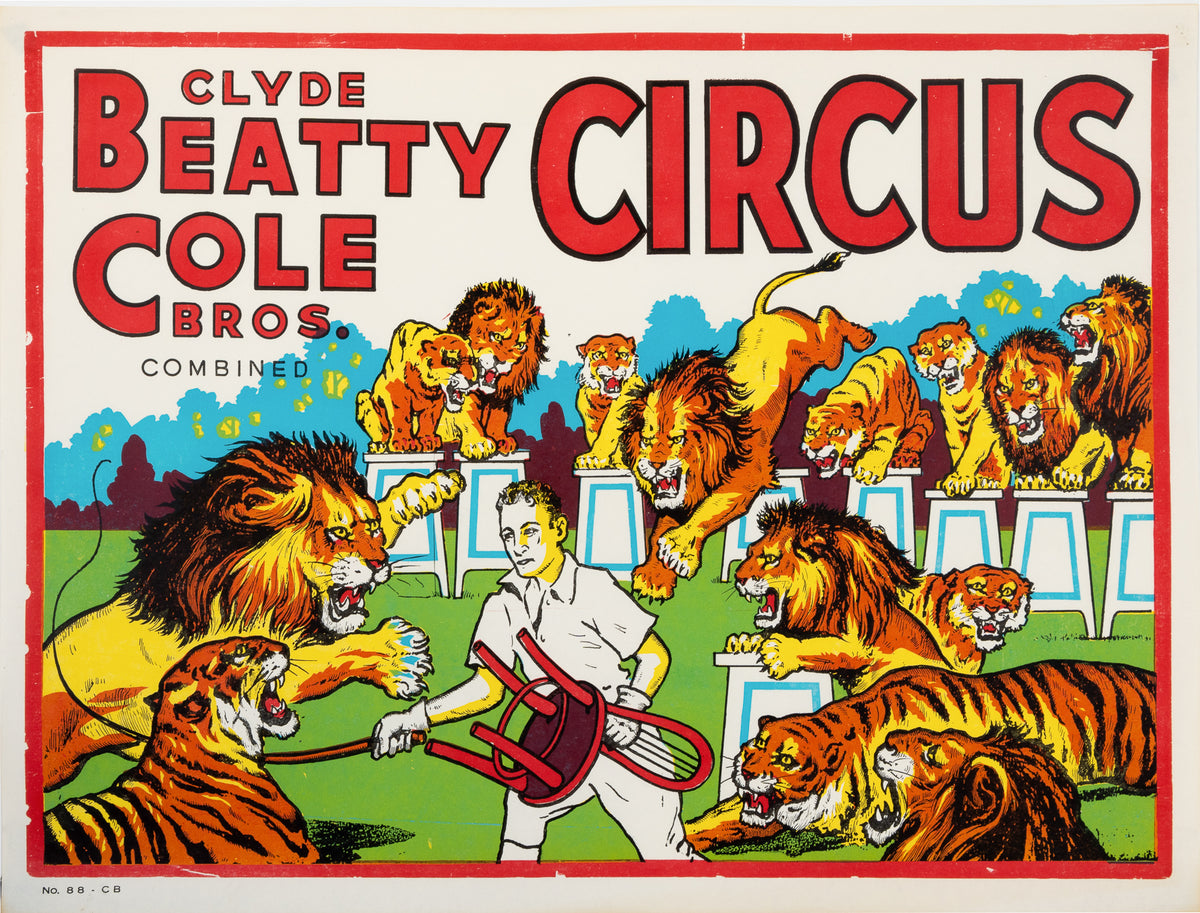 Clyde Beatty and Cole Circus Posters at Hamilton – Hamilton Wood Type ...
