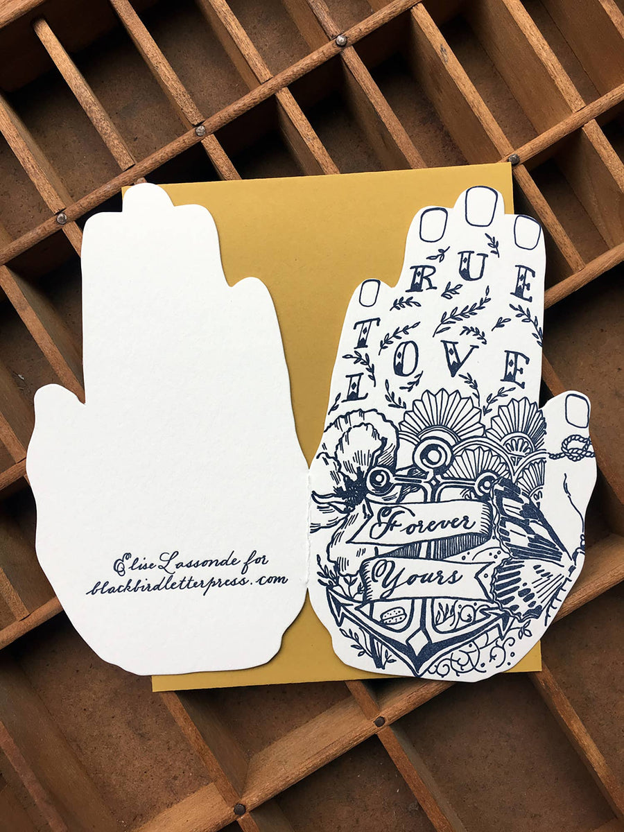 True Love Tattoo Hand Card – Hamilton Wood Type Museum