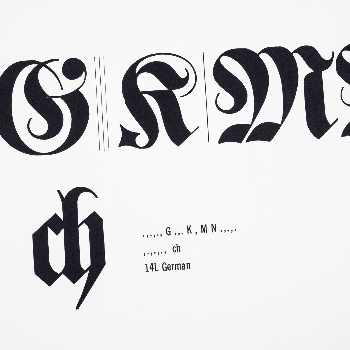 Blackletter Sorts - German – Hamilton Wood Type Museum