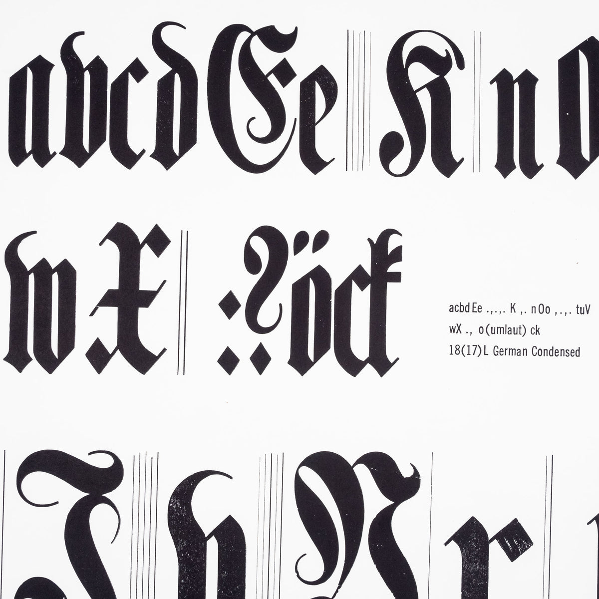 Blackletter Sorts - German Condensed – Hamilton Wood Type Museum