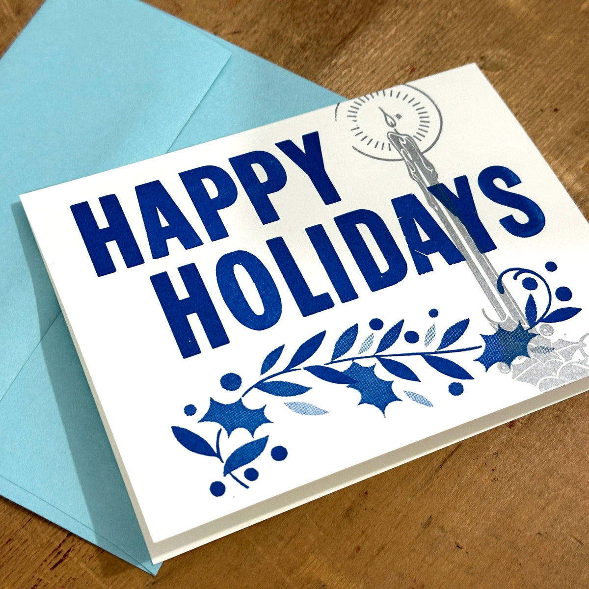 Happy Holidays notecard – Hamilton Wood Type Museum