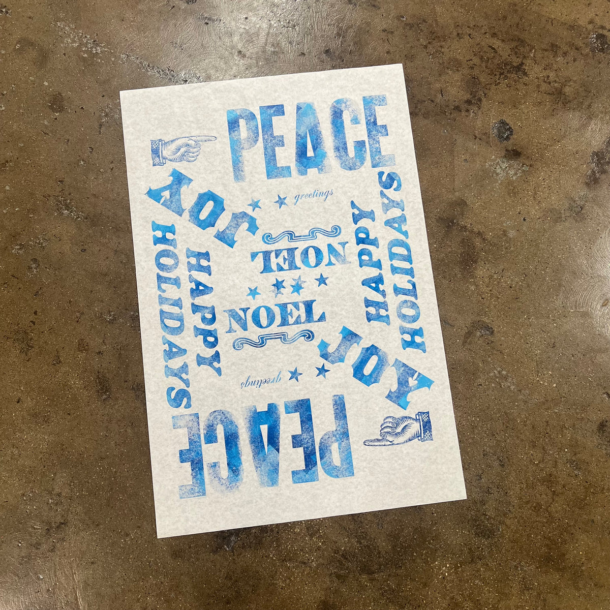 Wrapping Paper: Peace & Joy – Hamilton Wood Type Museum