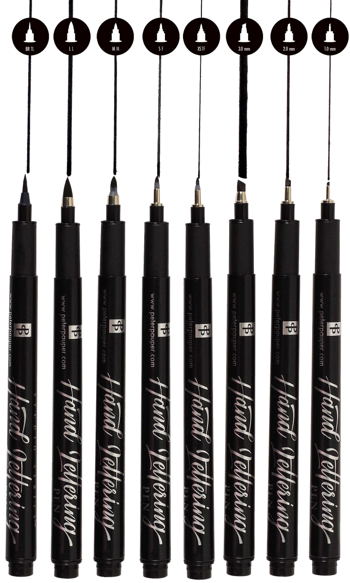 Hand Lettering Pens, Studio Series (Set of 8) – Hamilton Wood Type Museum