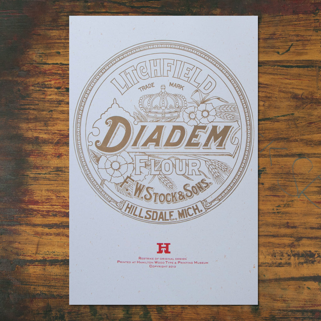 Historic Restrike: Diadem Flour Poster – Hamilton Wood Type Museum