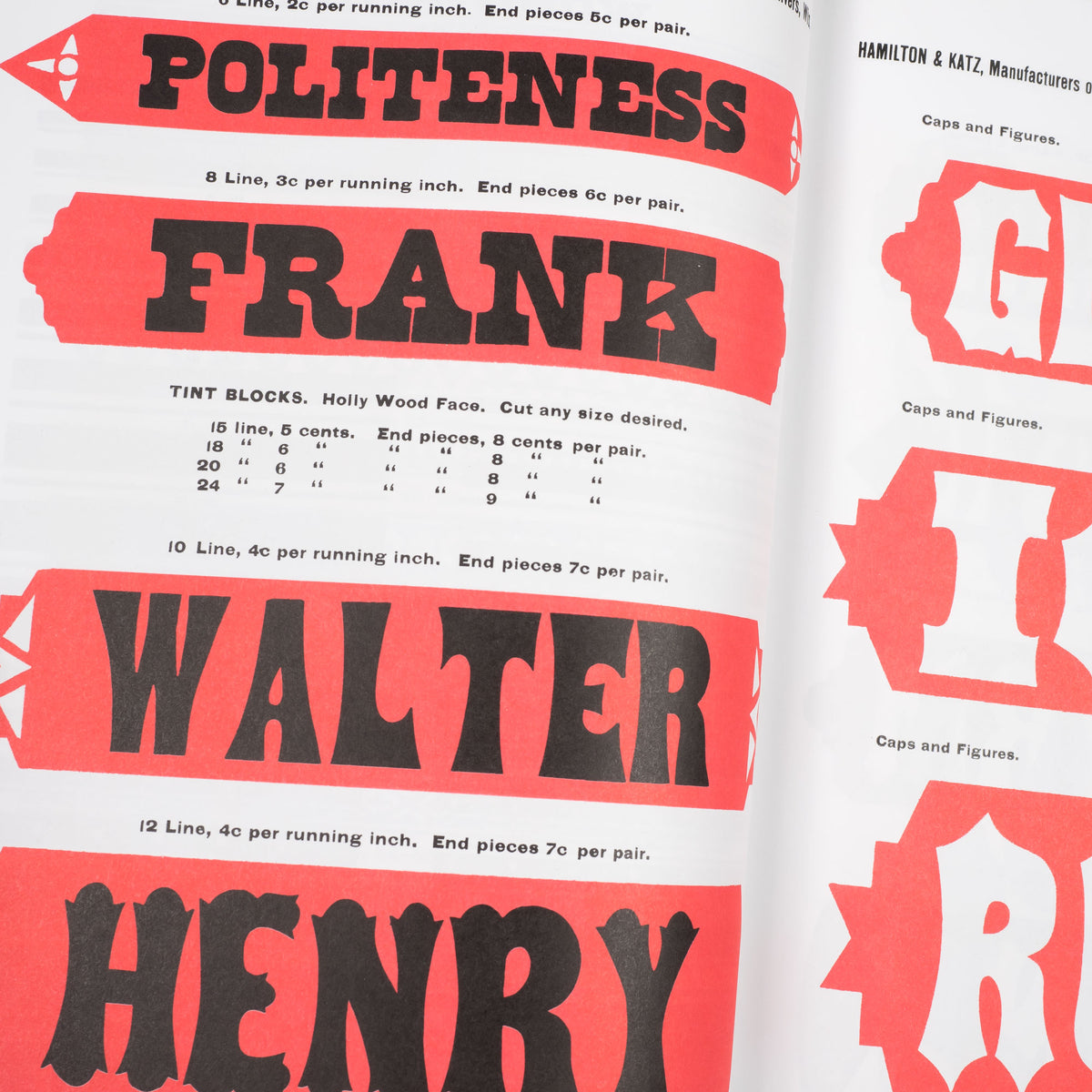 Hamilton & Katz Type Specimen Book – Hamilton Wood Type Museum