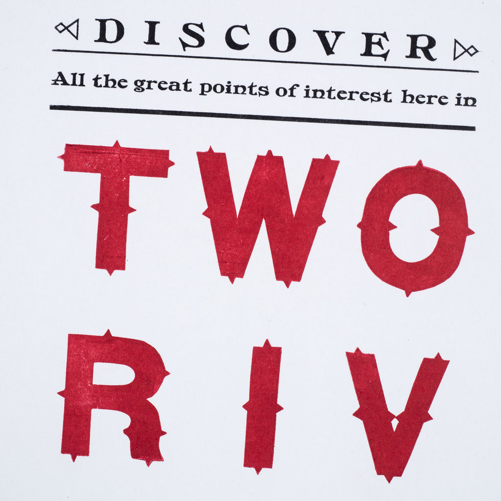 Original Print: Discover Two Rivers – Hamilton Wood Type Museum