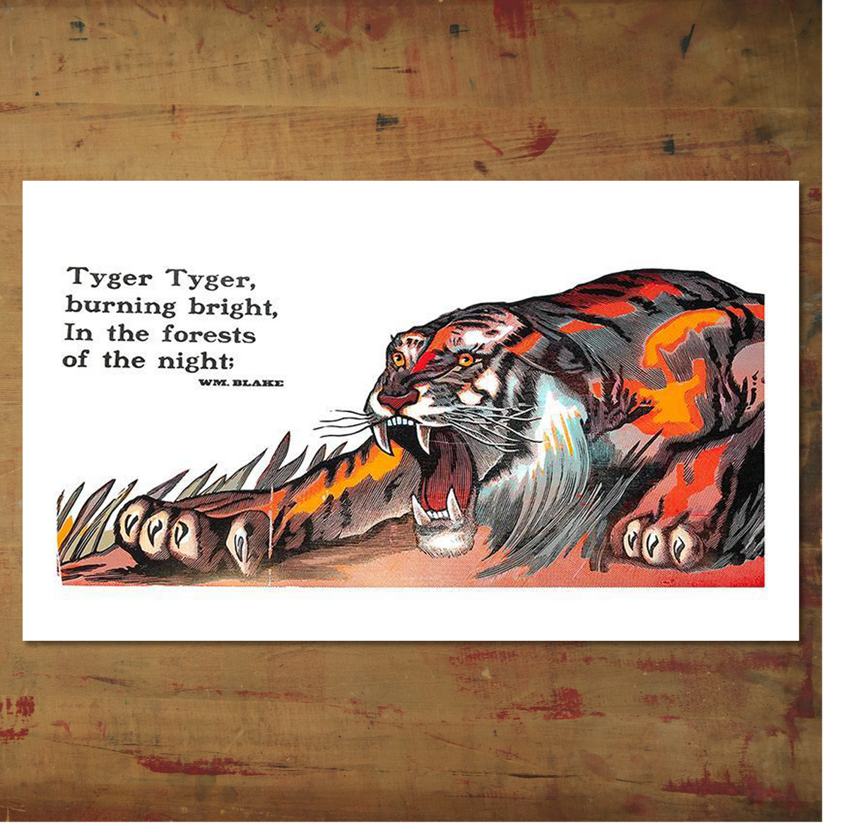 Historic Restrike: Tyger Tyger – Hamilton Wood Type Museum