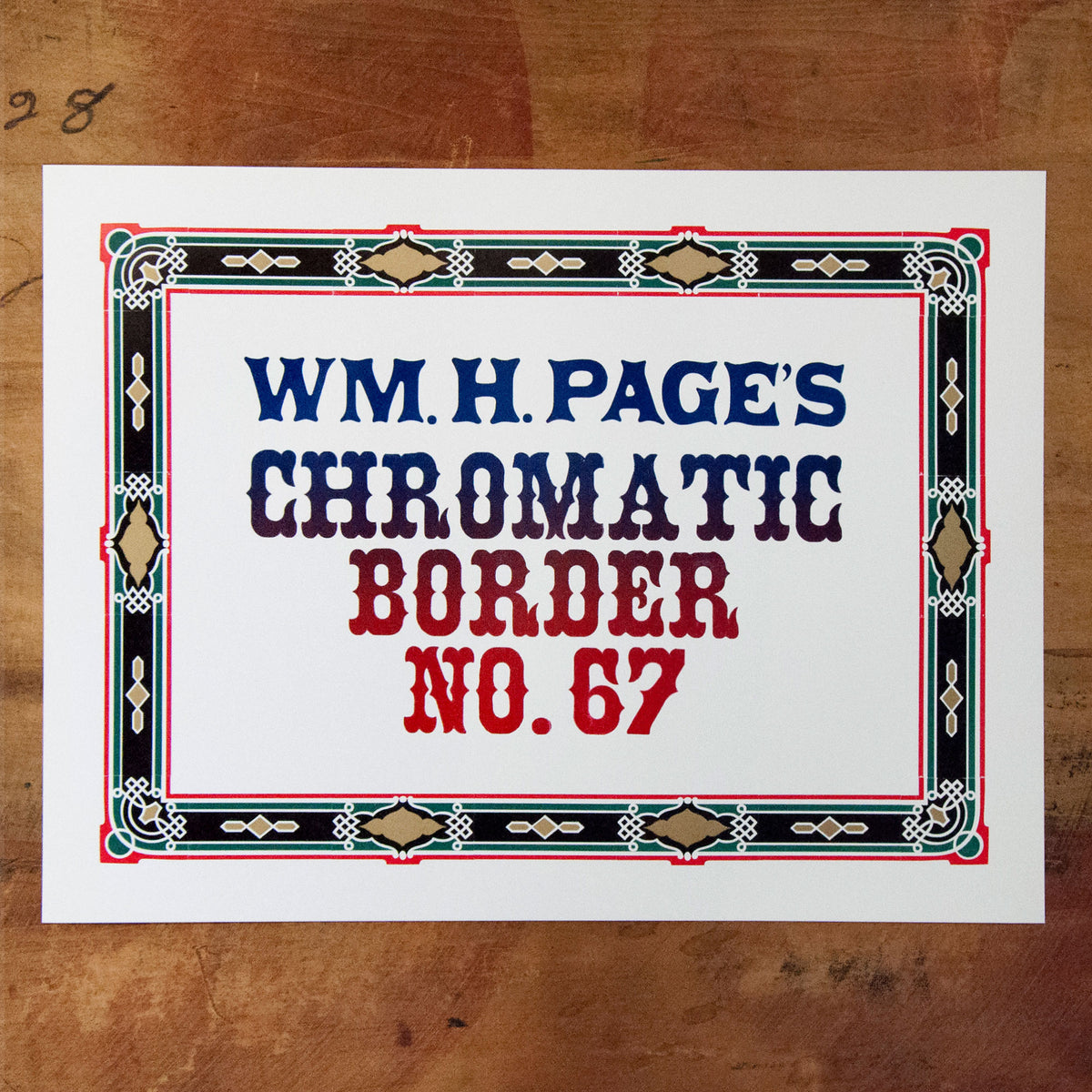 Type Specimen: Wm. H. Page's Chromatic Border – Hamilton Wood Type Museum