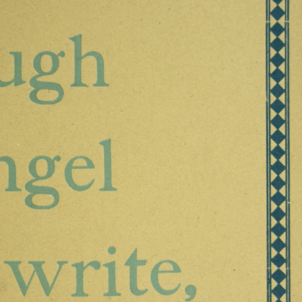 Original Print: Though an angel should write... – Hamilton Wood Type Museum