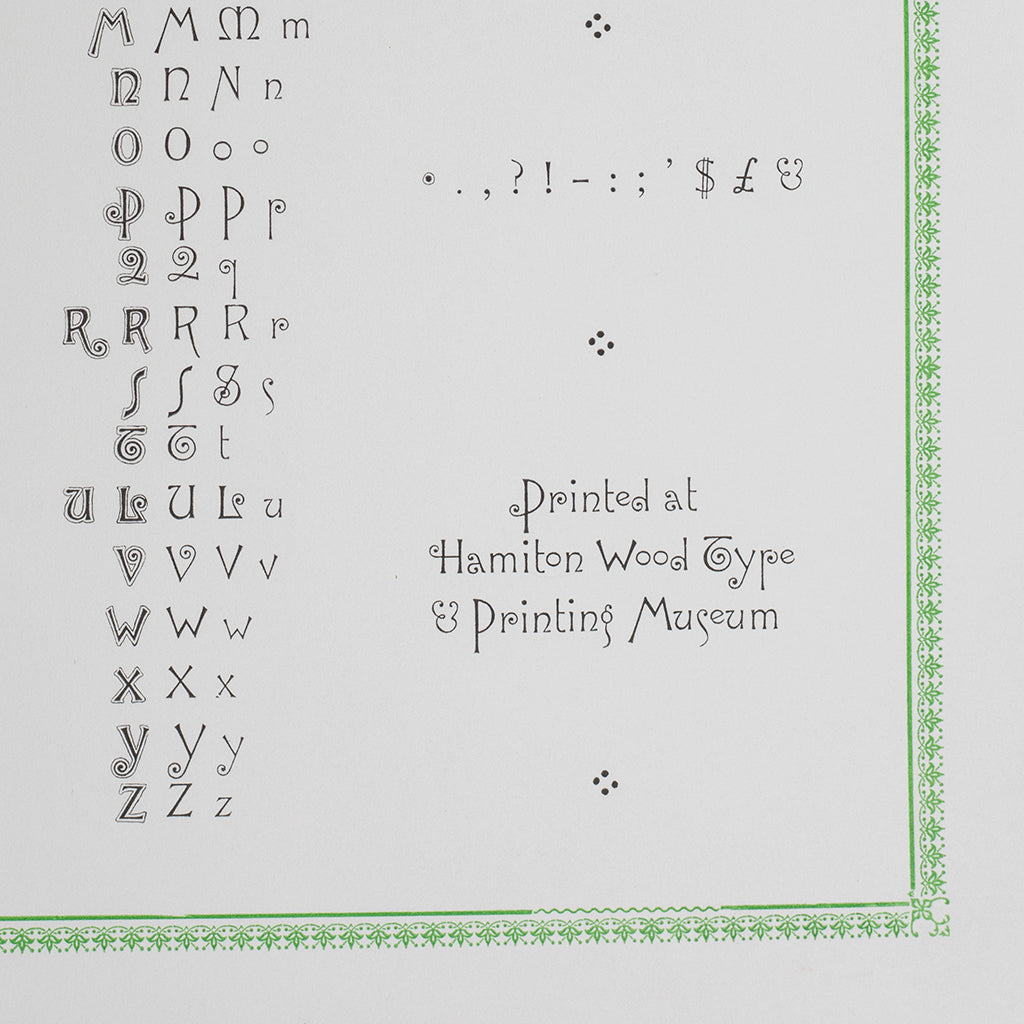 Type Specimen: 24 Pt. Harper of Central Type Foundry – Hamilton Wood ...